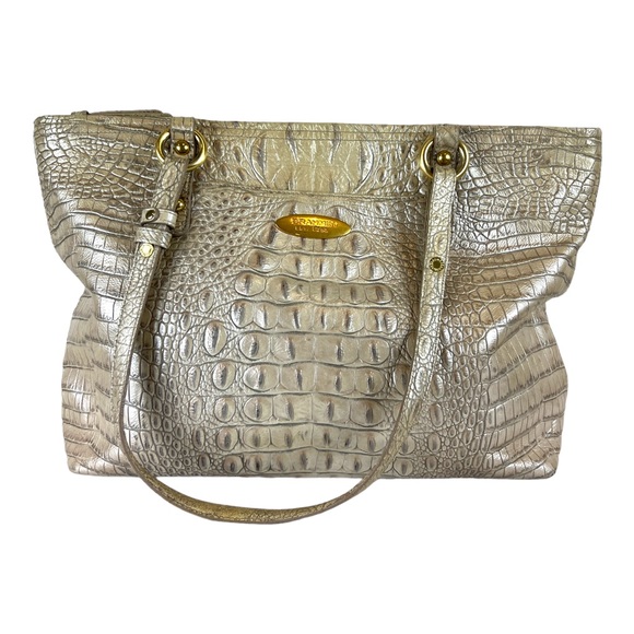 Brahmin | Bags | Brahmin Medium Asher Melbourne Clay Tote Cream Gold ...